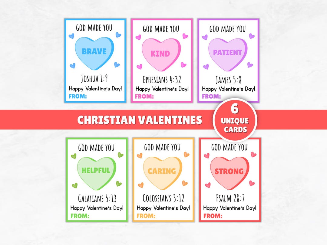 Printable Christian Valentine Cards, Church Valentine Cards, Bible ...