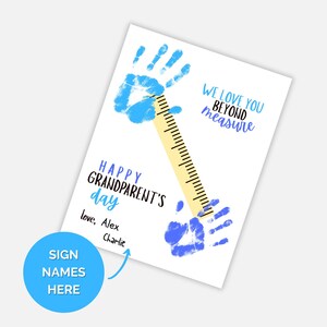 Grandparents Day Handprint From Two Kids, Grandparents Day Toddler ...