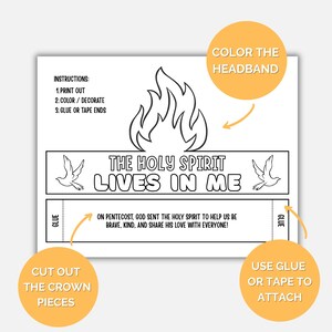 Pentecost Paper Crown, Pentecost Headband Craft, Sunday School Craft ...