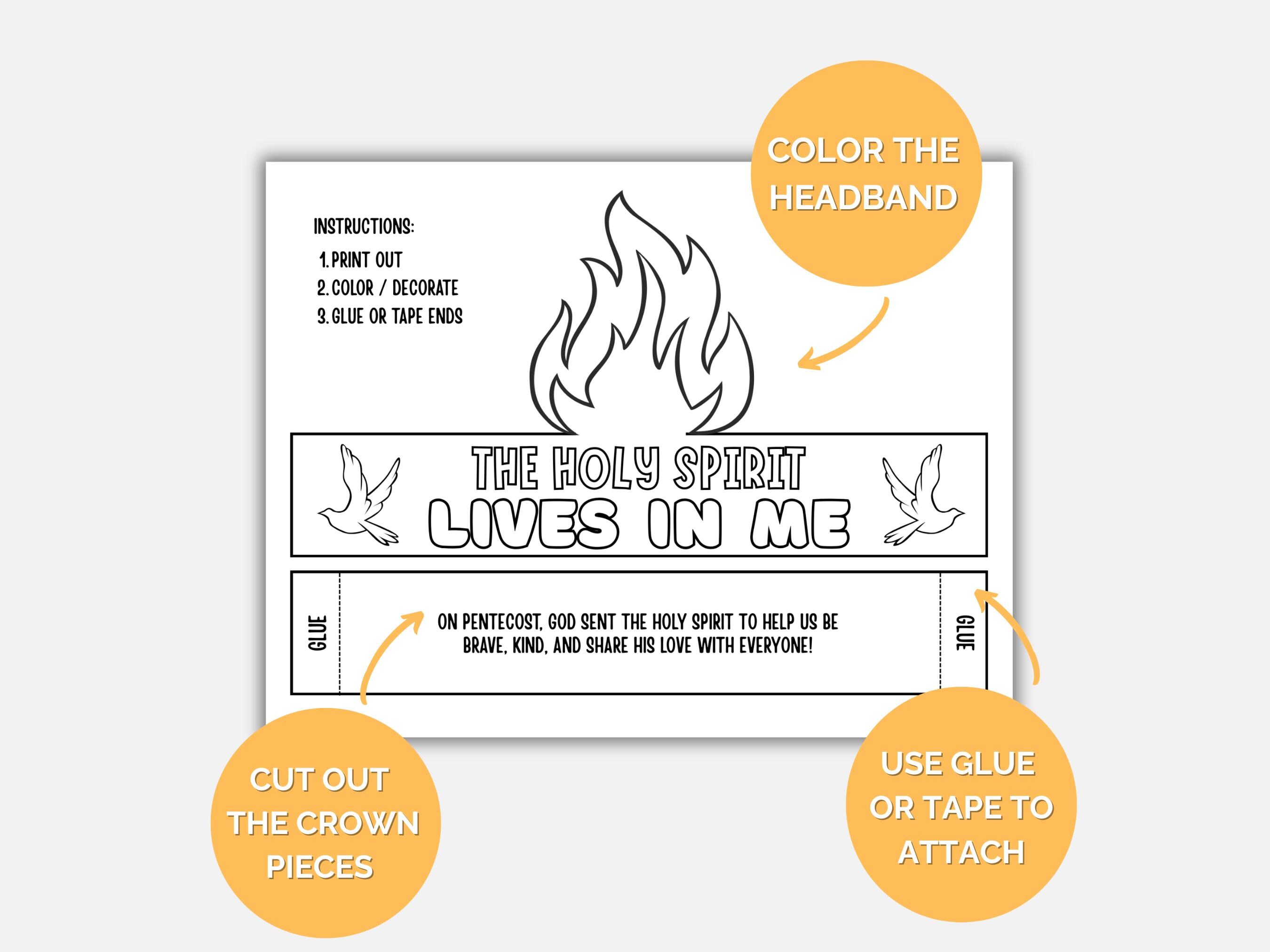 Pentecost Paper Crown, Pentecost Headband Craft, Sunday School Craft ...