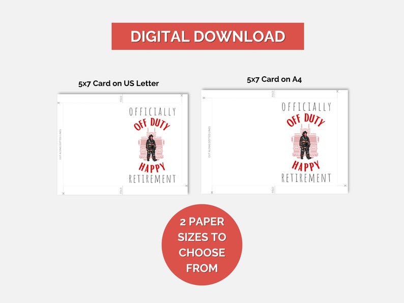 Printable Firefighter Retirement Card, Retiring Firefighter, Retiring ...