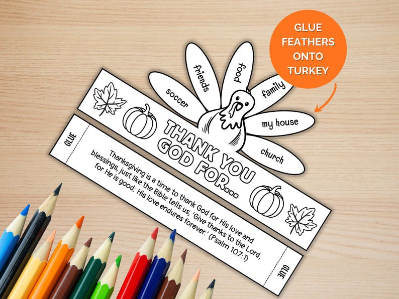 Thanksgiving Religious Coloring Crown, Sunday School Thanksgiving ...