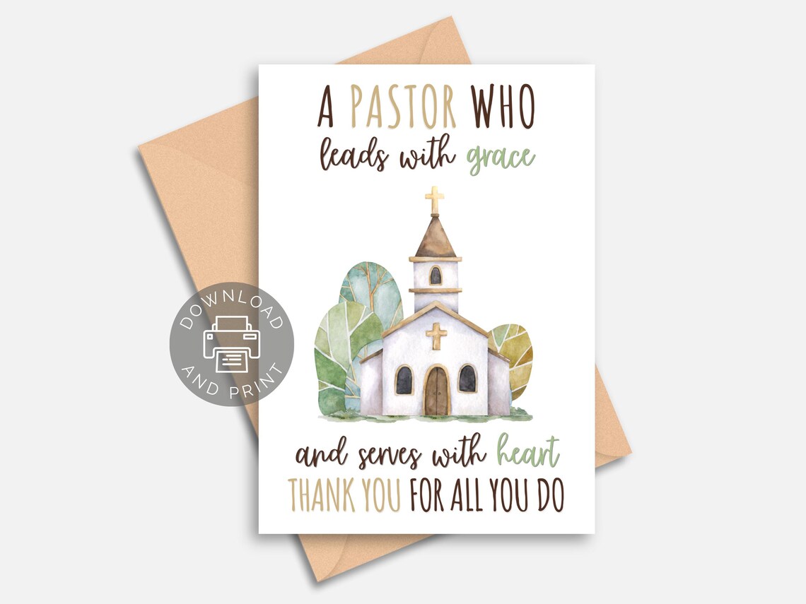 Printable Pastor Card, Pastor Appreciation, Pastor Thank You, Pastor ...