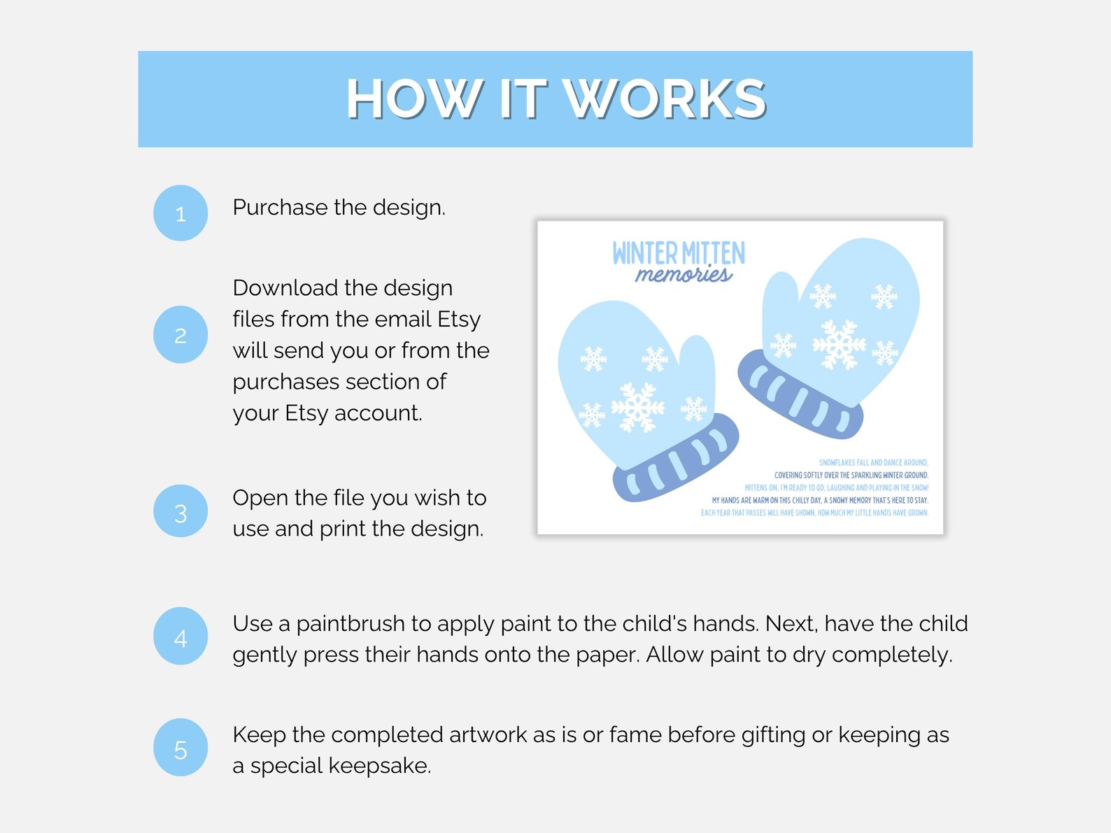 Mitten Handprint Poem, Winter Handprint, Handprint Poem Craft ...