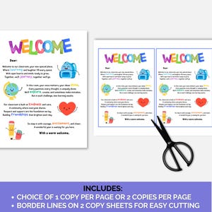 Welcome Back Letter to Students, First Day of School Letter, Teacher ...