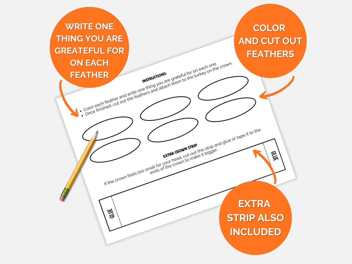 Thanksgiving Coloring Crown, Thanksgiving Preschool Craft, Thankful ...