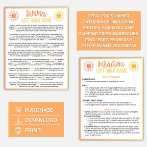 Summer Left Right Game, Summer Camp Game, Gift Passing Game, Camping ...