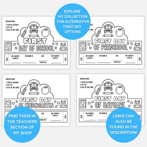 First Day of Homeschooling Crown, First Day Coloring Crown, All About ...