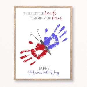Memorial Day Handprint Art, Memorial Day Handprint, Memorial Day ...