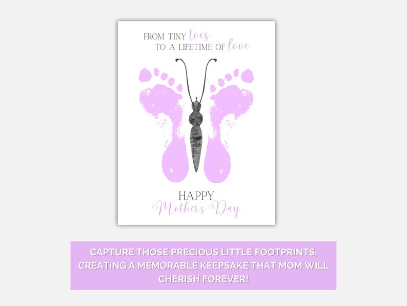 Mothers Day Footprint Craft, Mother's Day Footprints, Mother's Day ...