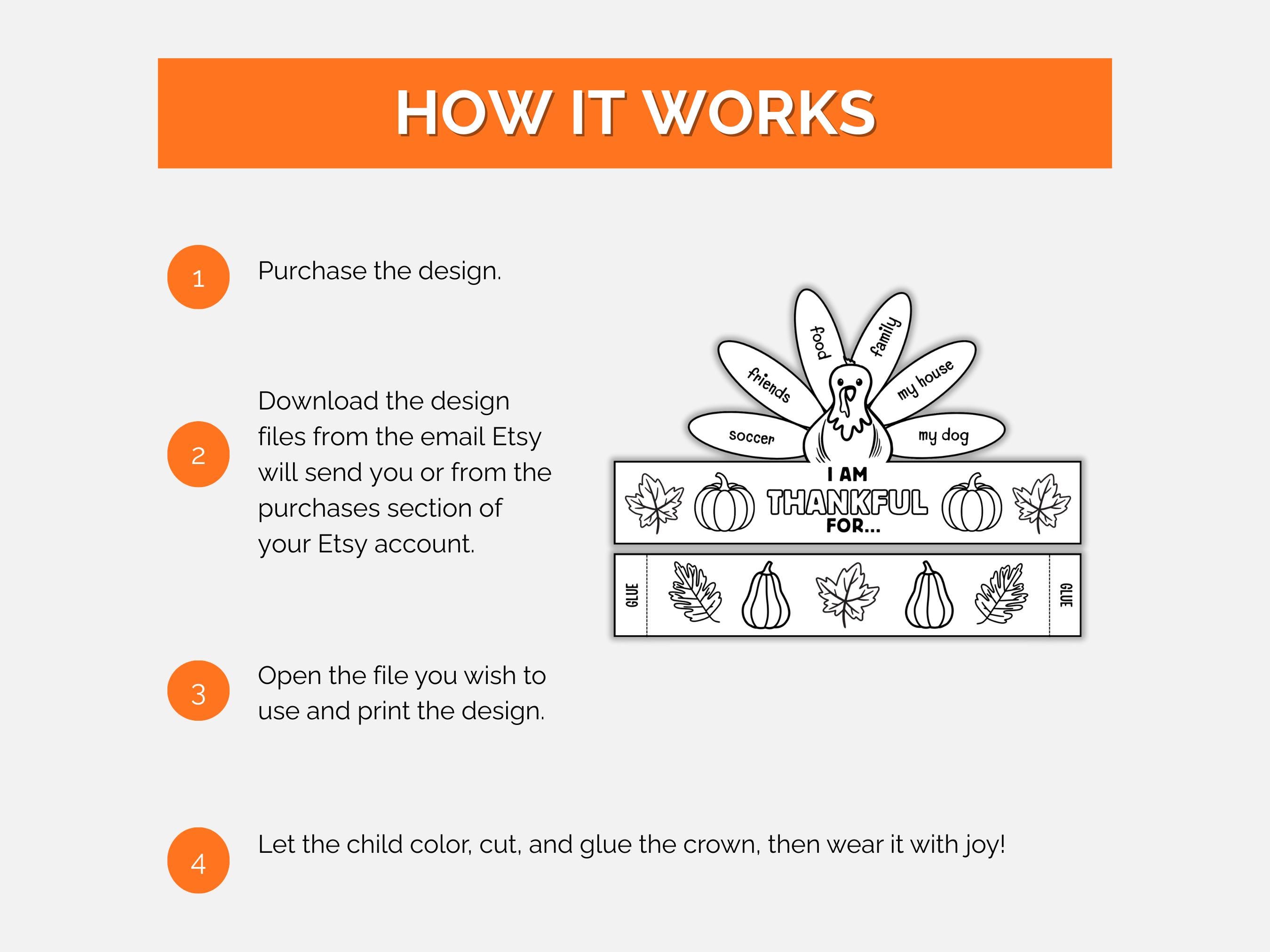 Thanksgiving Coloring Crown, Thanksgiving Preschool Craft, Thankful ...