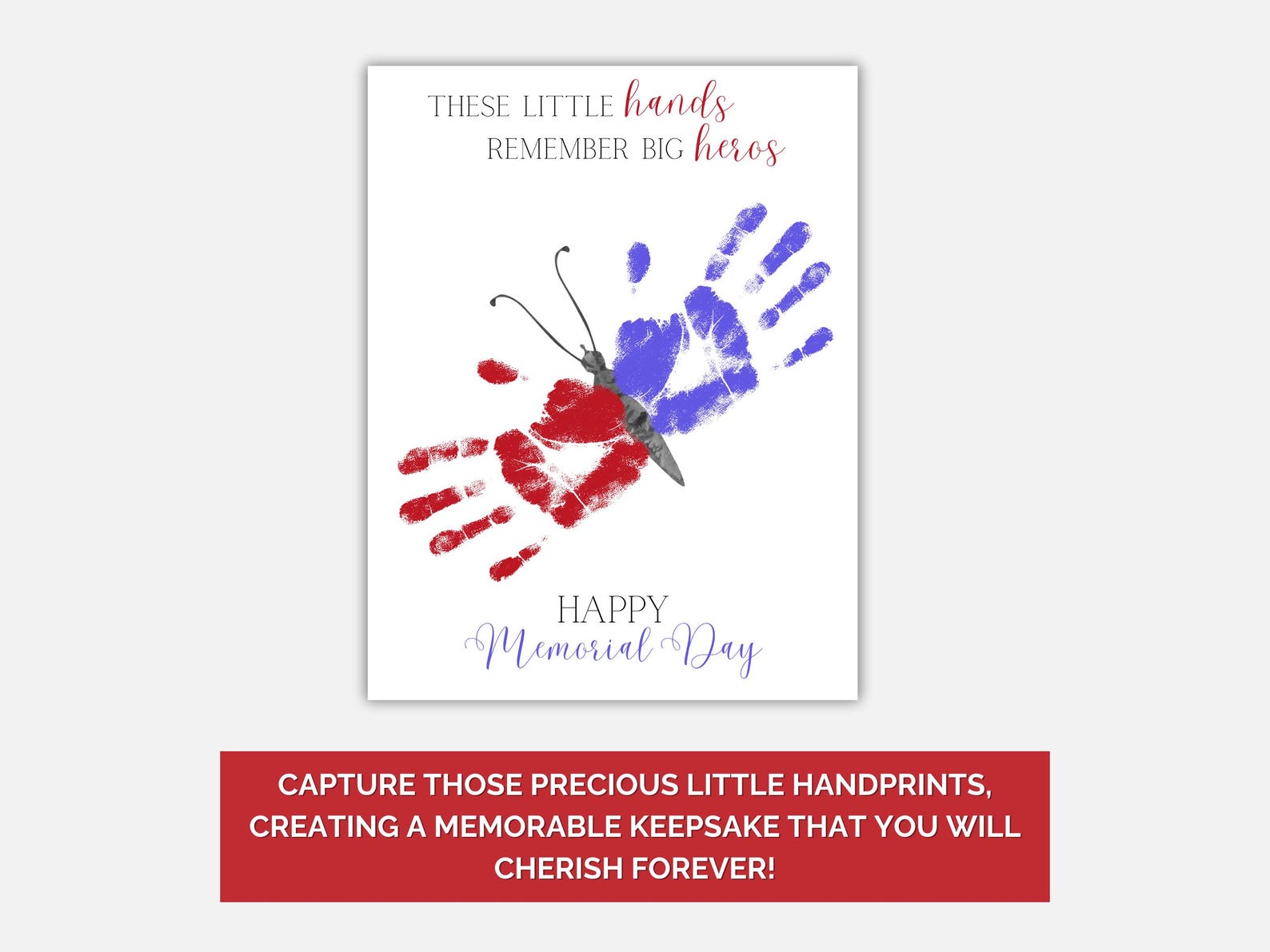 Memorial Day Handprint Art, Memorial Day Handprint, Memorial Day ...