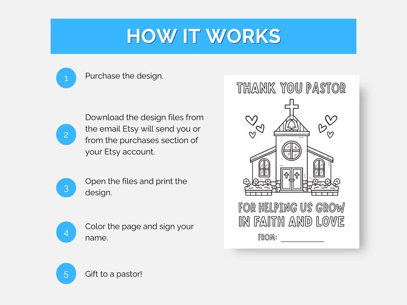 Pastor Coloring Page, Pastor Appreciation, Pastor Thank You, Children ...