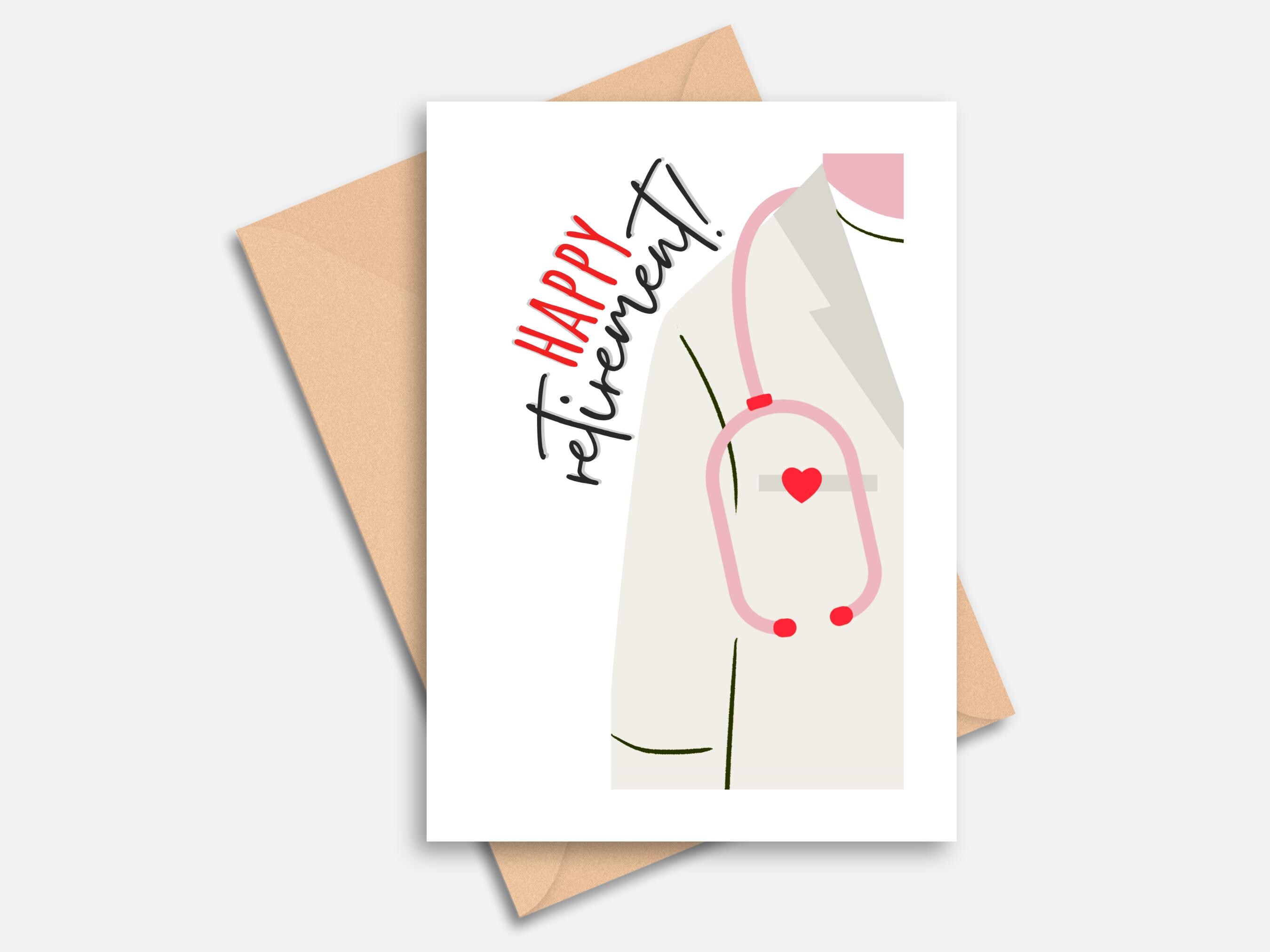 Doctor Retirement Card, Medical Retirement Card, Doctor Retirement Gift ...
