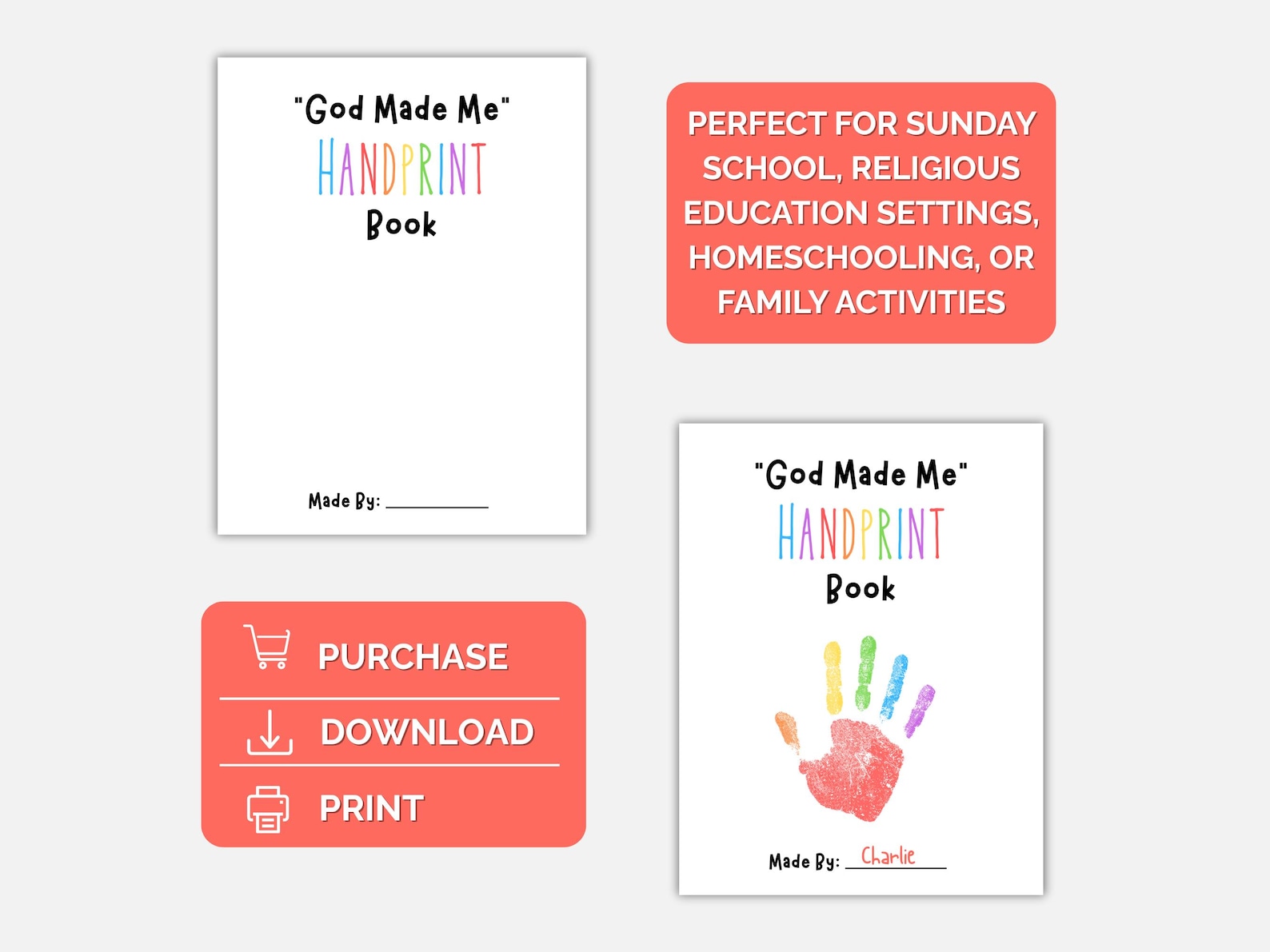 Christian Handprint Book, Bible Handprint, Handprint Book, Christian ...
