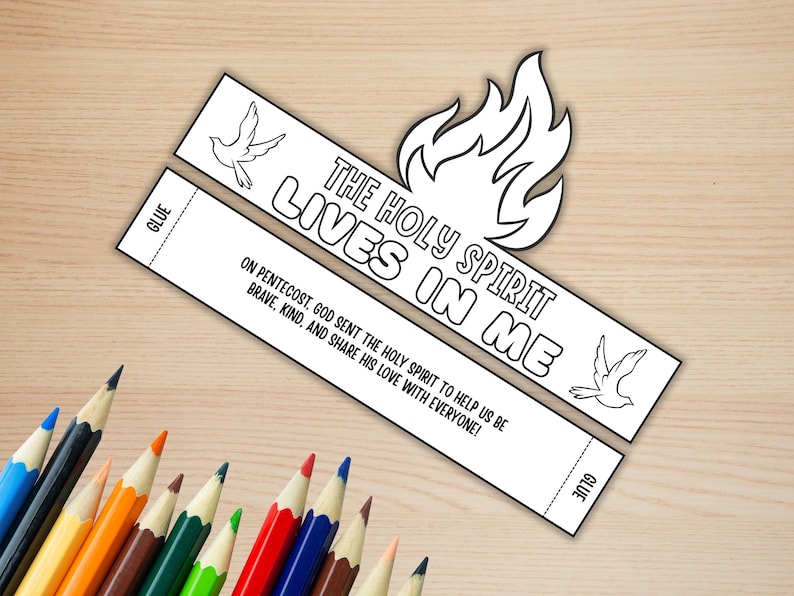 Pentecost Paper Crown, Pentecost Headband Craft, Sunday School Craft ...