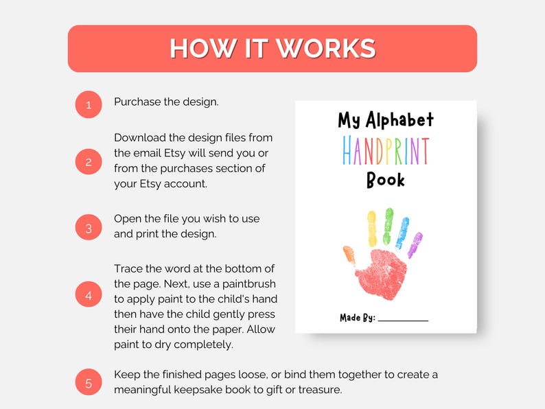 Alphabet Handprint Book, DIY Alphabet Book, ABC Book Template ...