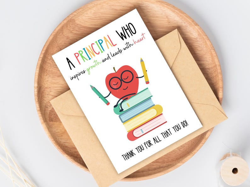 Printable Principal Card, Principal Thank You, Principals Day ...