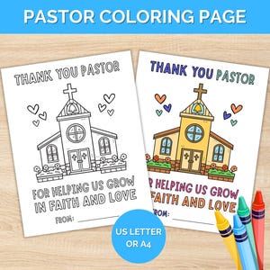 Pastor Coloring Page, Pastor Appreciation, Pastor Thank You, Children ...
