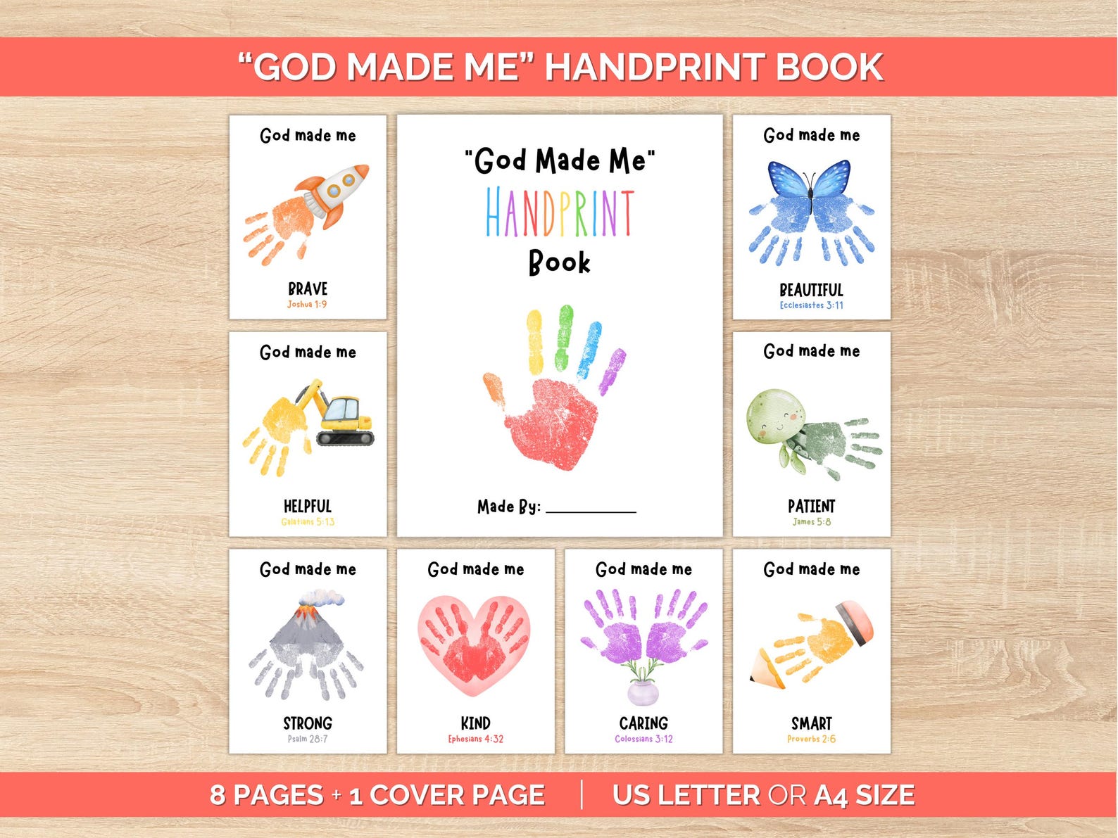 Christian Handprint Book, Bible Handprint, Handprint Book, Christian ...