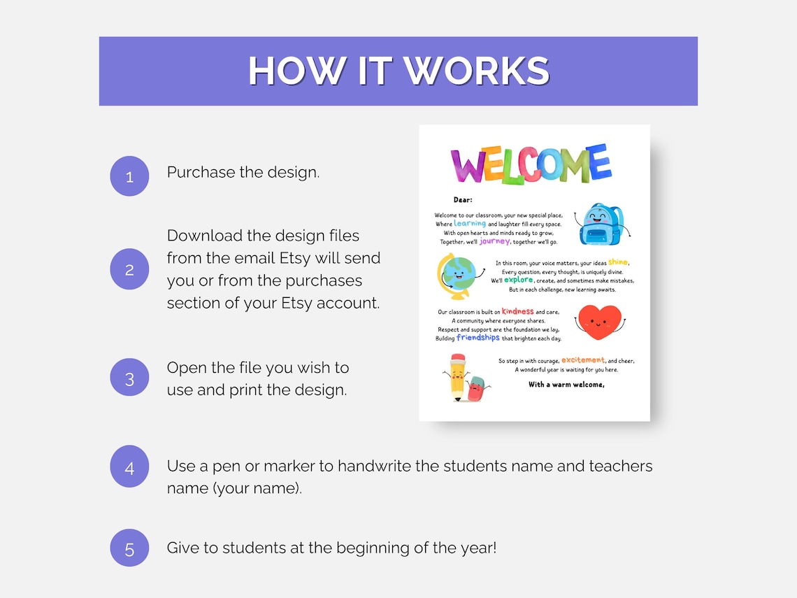 Welcome Back Letter to Students, First Day of School Letter, Teacher ...