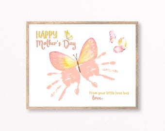 Mothers Day Handprint Crafts - Etsy
