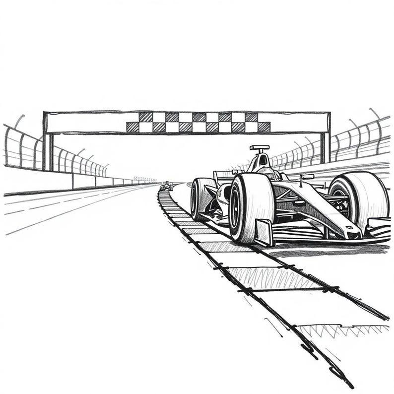Race Car Coloring Pages | Open-wheel Racing Printables | Grand Prix ...