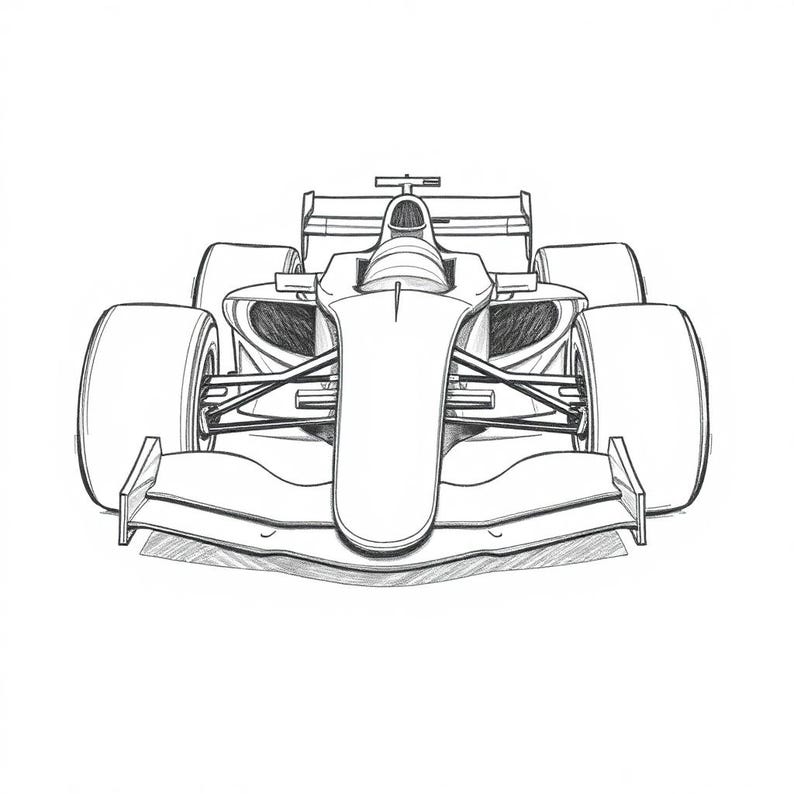 Race Car Coloring Pages | Open-wheel Racing Printables | Grand Prix ...