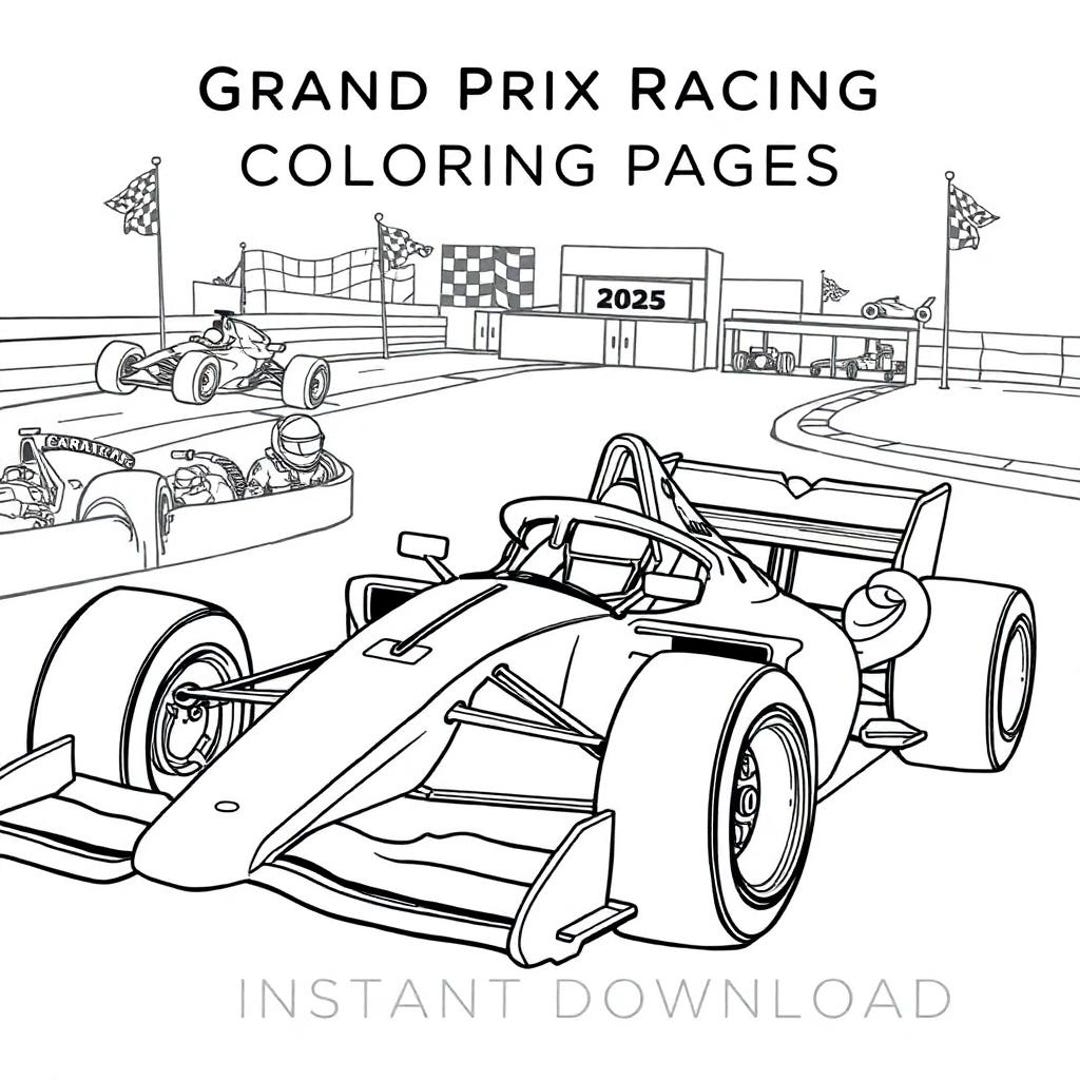 Race Car Coloring Pages | Open-wheel Racing Printables | Grand Prix ...