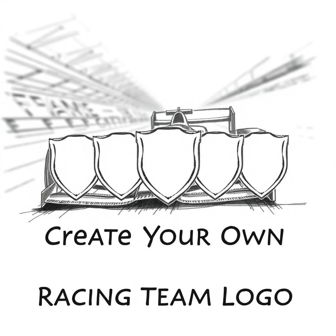 Grand Prix Racing Team Logo Template | DIY Racing Badge Printable ...