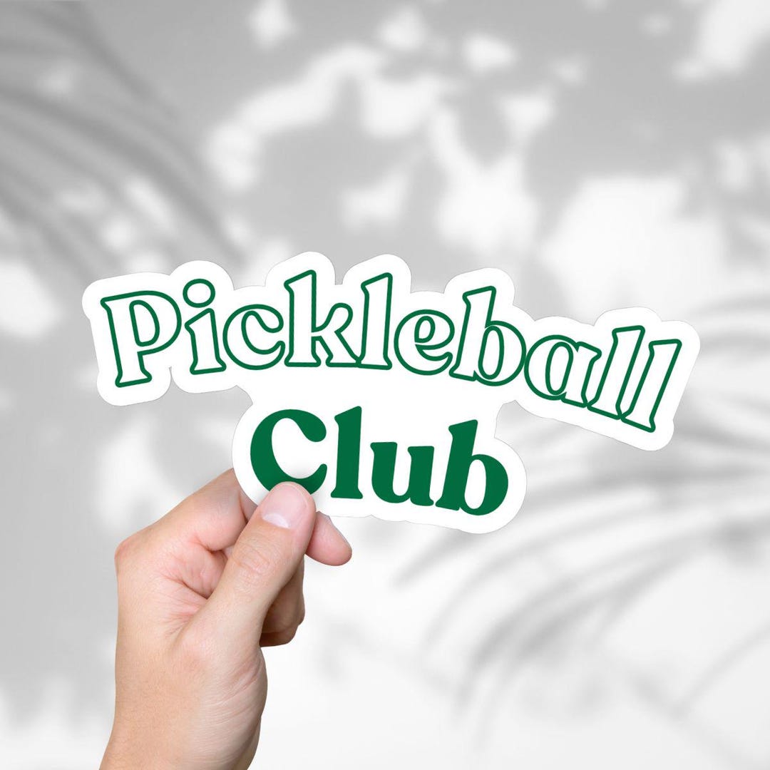 Pickleball Club Sticker Design Weatherproof Pickleball Decal Laptop ...