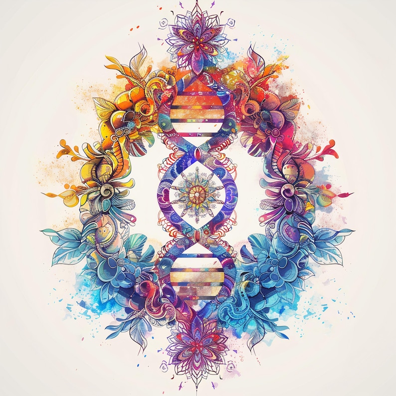 Science Art Print, DNA Poster, Biology Decor, Printable Wall Art ...