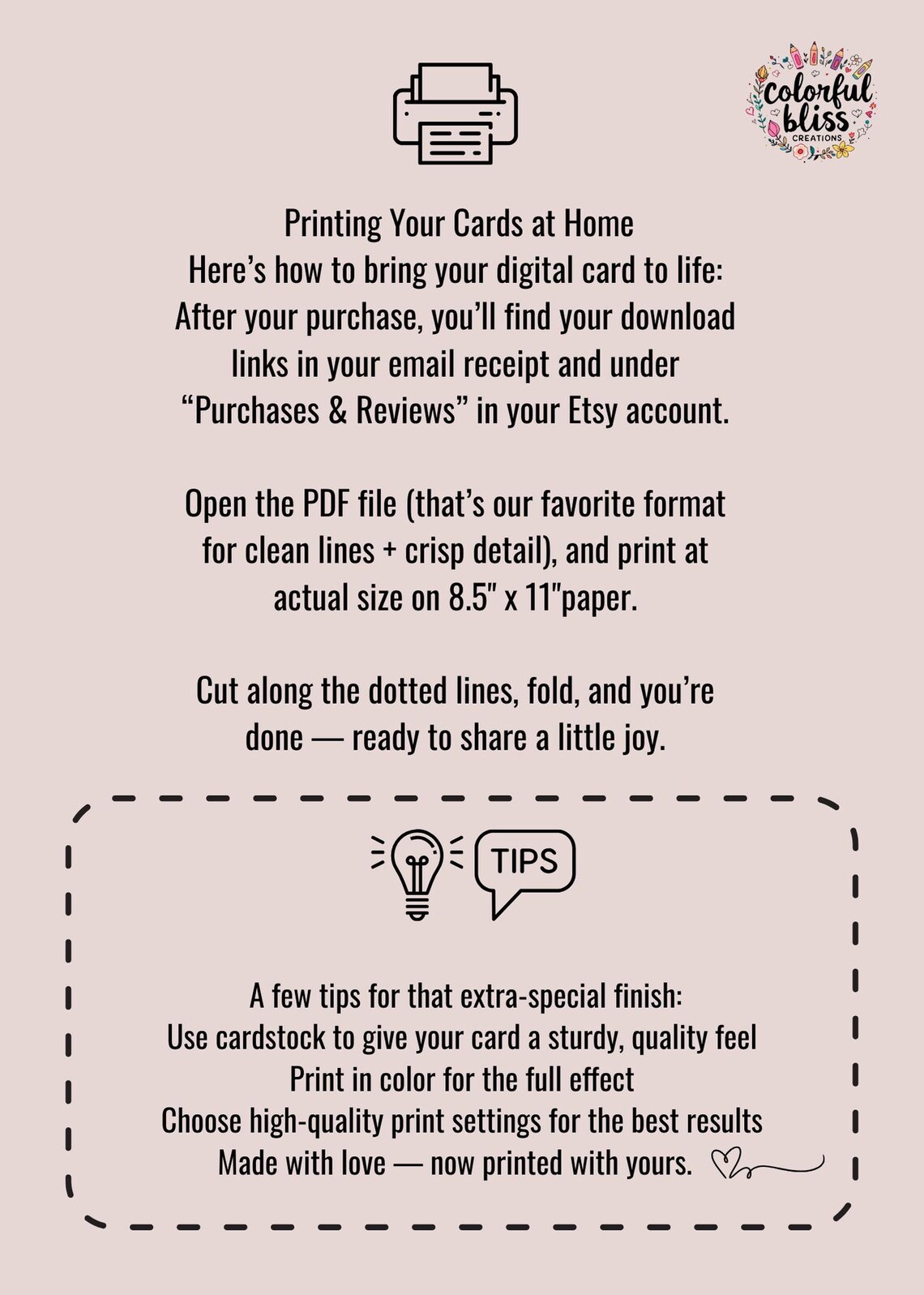 Printable Birthday Cards | Greeting Cards | Blank Inside | Instant ...