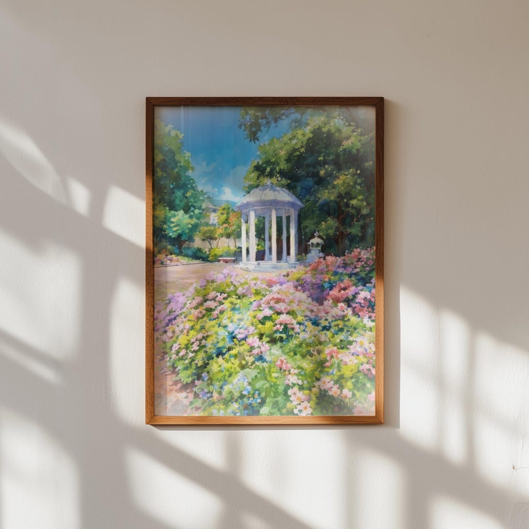 UNC Chapel Hill Old Well Wall Art - Beautiful Watercolor Print for Home ...