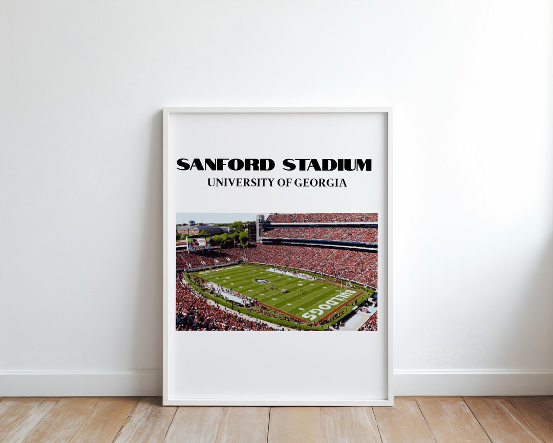 University of Georgia Sanford Stadium Digital Art Print, Georgia ...