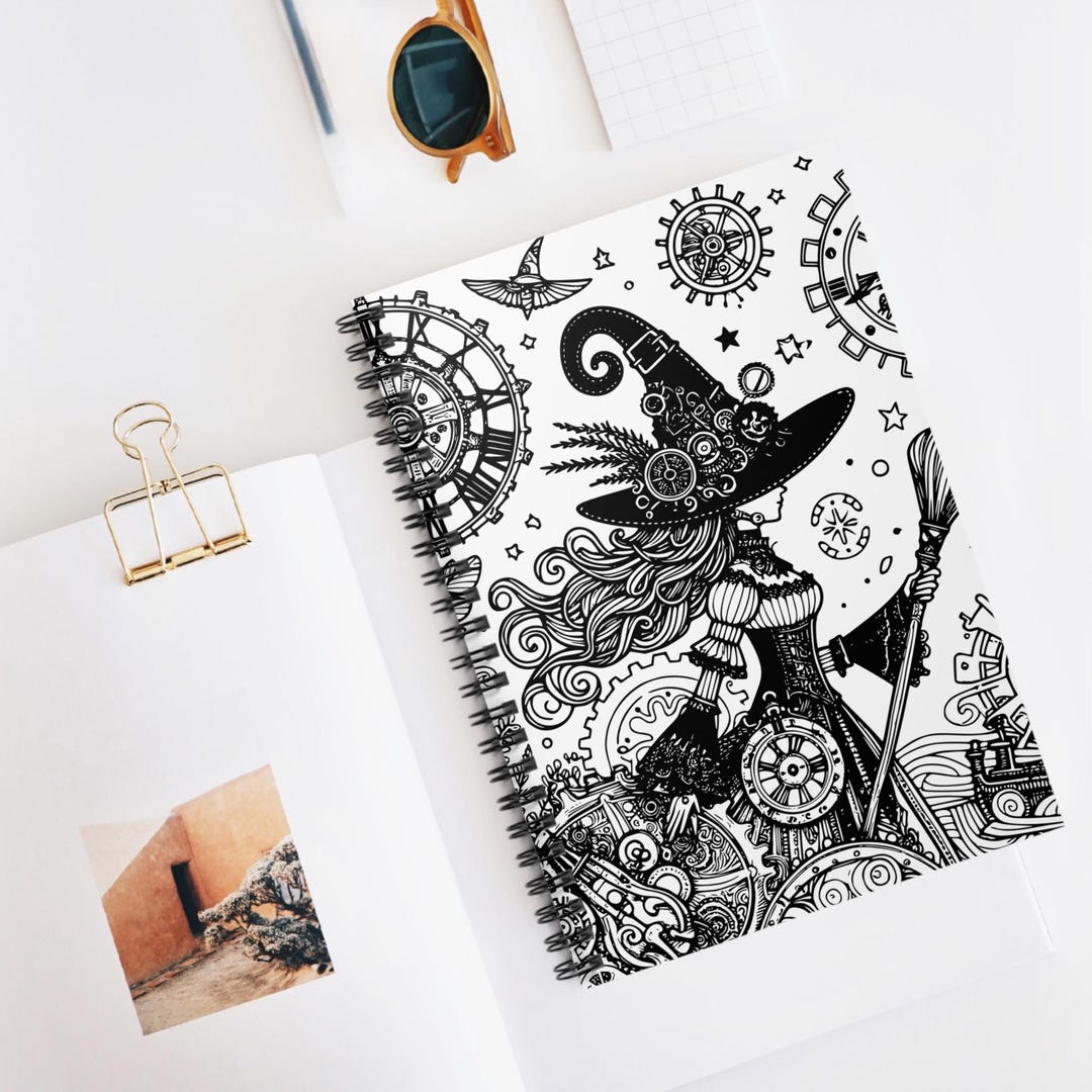Mystical Witch Spiral Notebook - Perfect for Halloween, Journaling ...