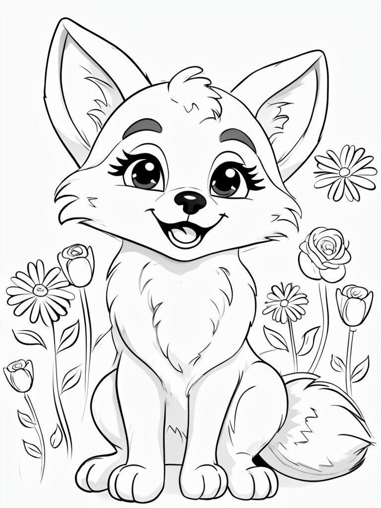 Cute Animals Coloring Pages for Kids - Etsy