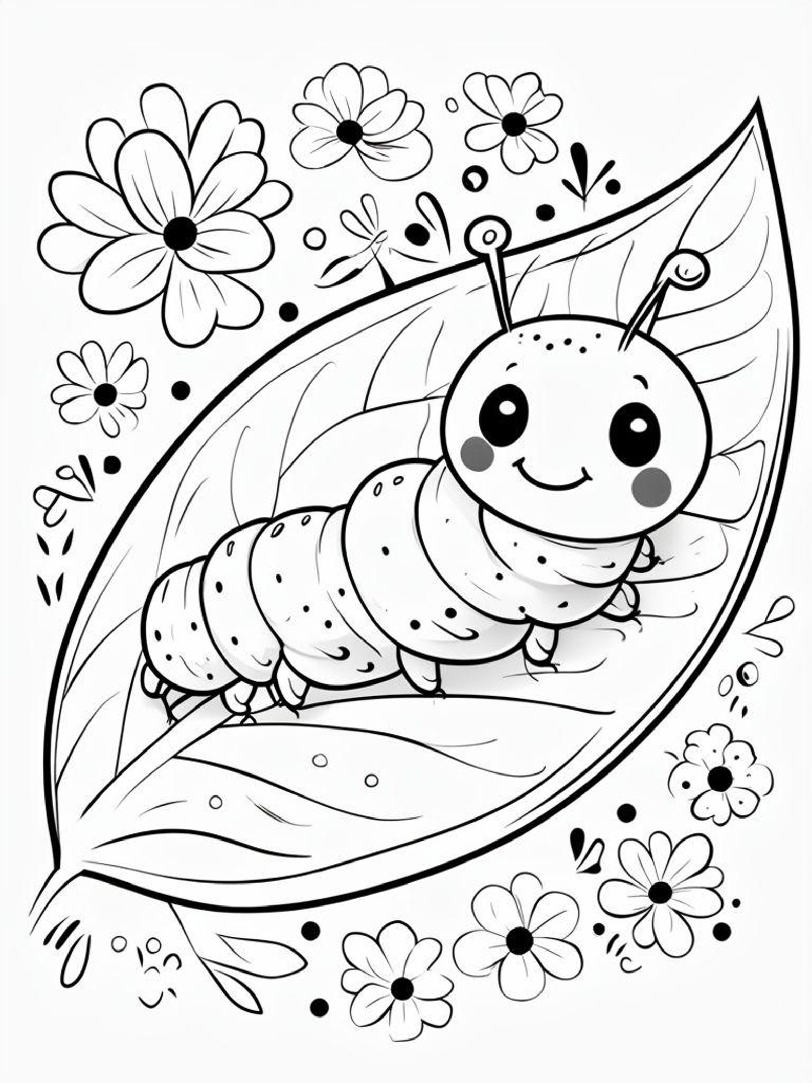 Cute Animals Coloring Pages for Kids - Etsy