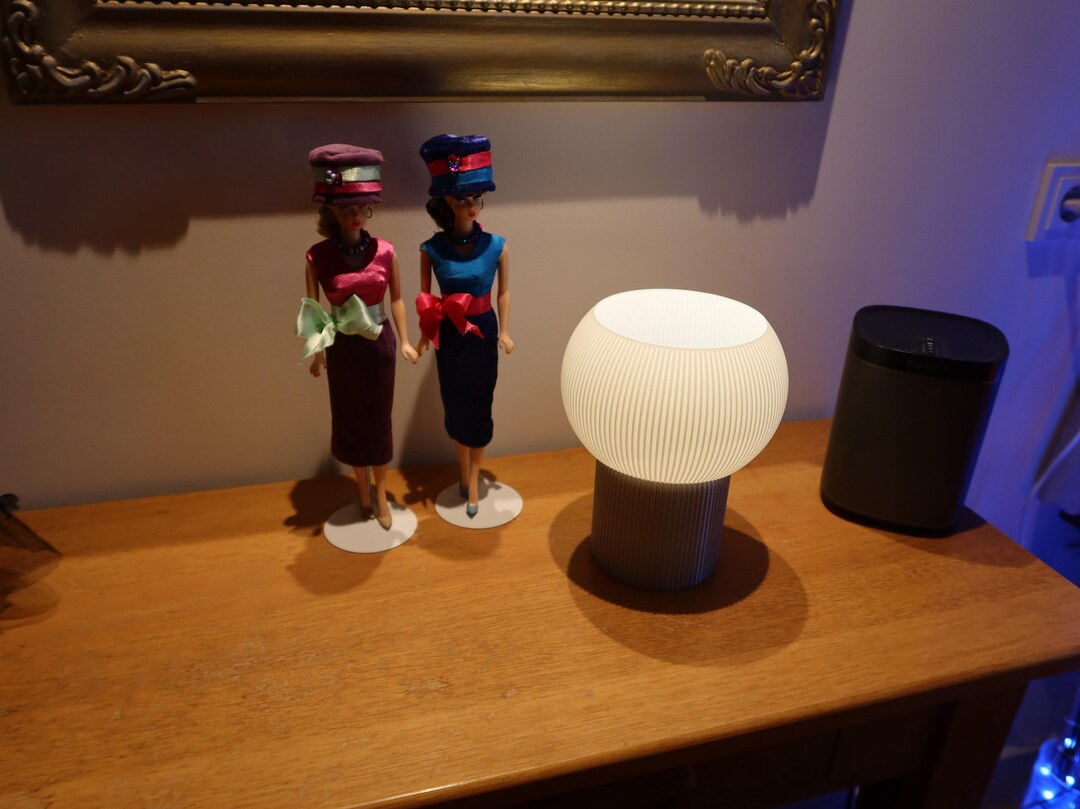3d-printed Arch Table Lamp With a 100mm High Base and a 100mm Silver ...