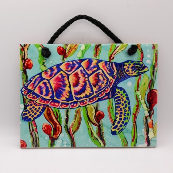 Sea Turtle Ceramic Tile | Etsy