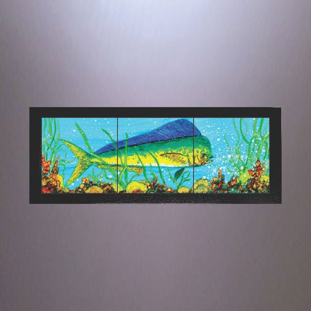Framed Mahi Mahi Tile Mural - Etsy
