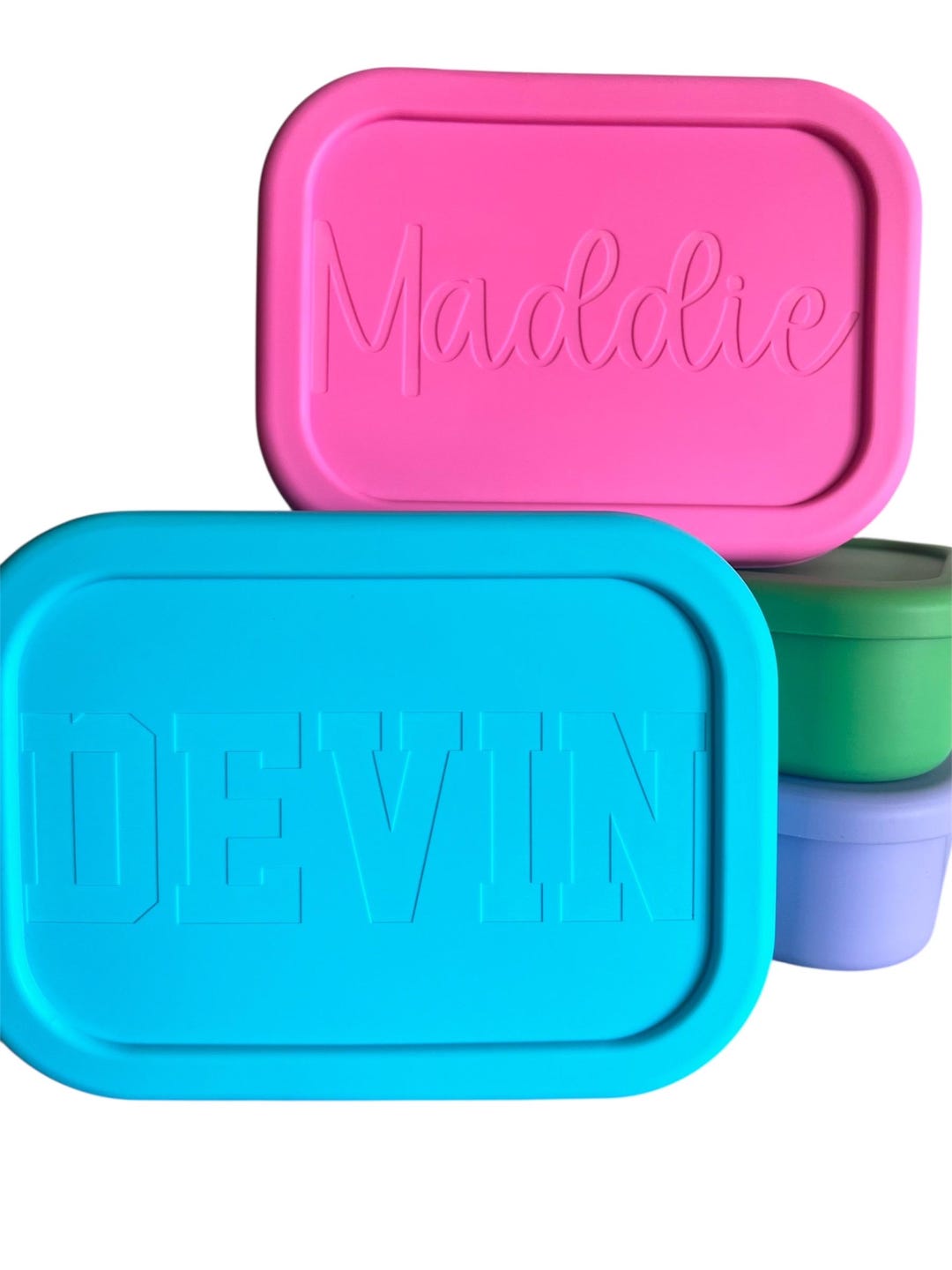 Custom Bento Box, Personalized Bent Box, Silicone Bento Box, Kid Bento ...
