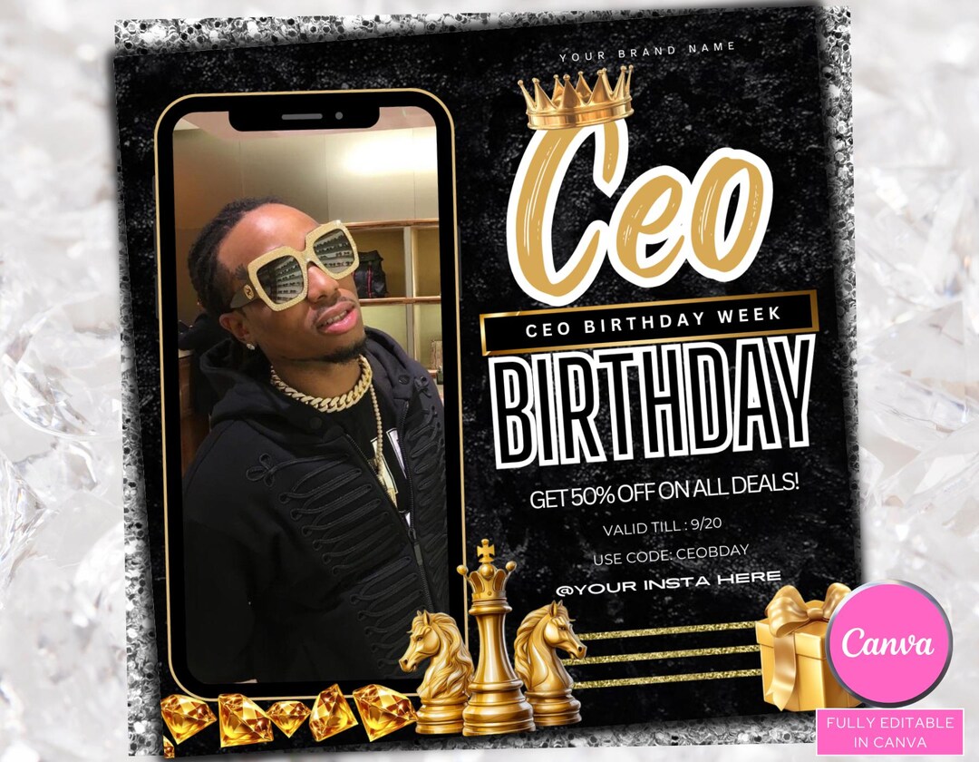 Man Ceo Birthday Flyer - Etsy