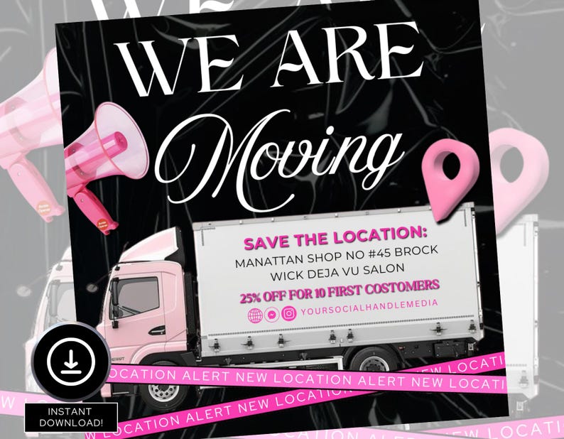 We Have Moved Flyer, New Address Business Flyer, Store Location Flyer ...