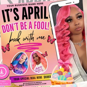 April Booking Flyer DIY Template, April Flyer, DIY Canva Template for ...