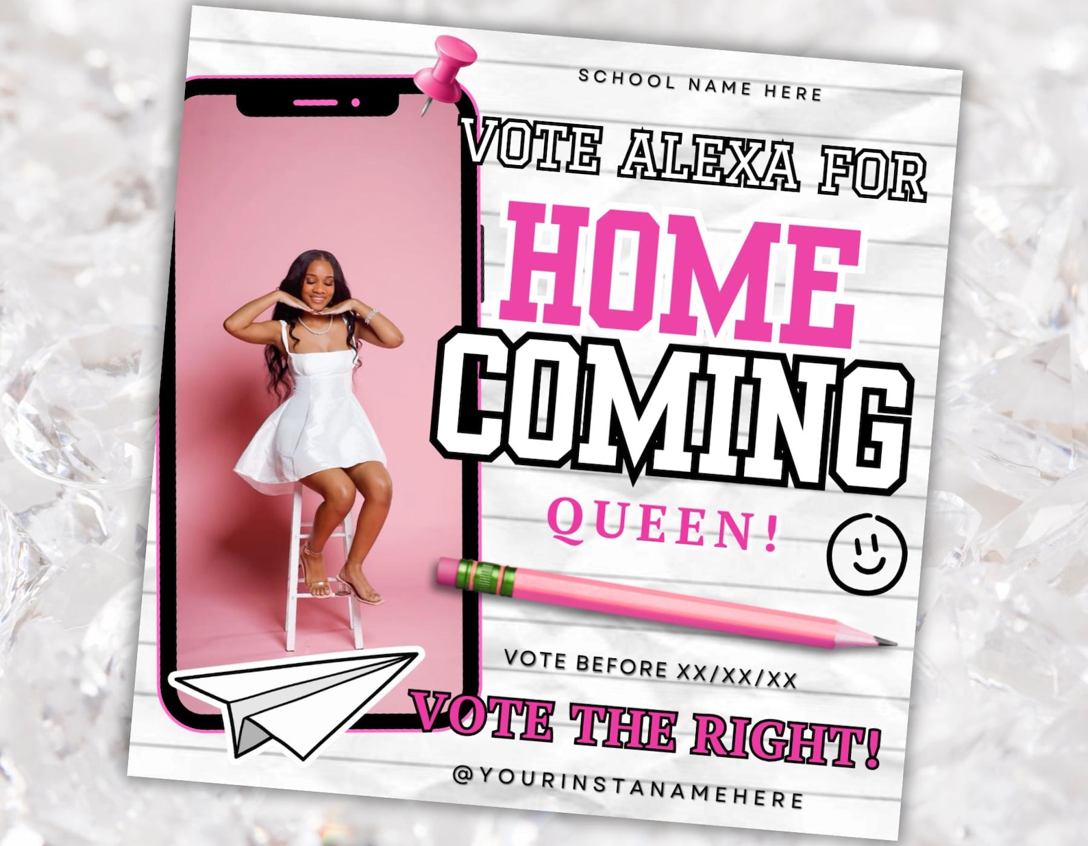 Vote for Me, Prom Flyer, Prom Flyer, Prom Queen Flyer, Prom Queen Flyer ...