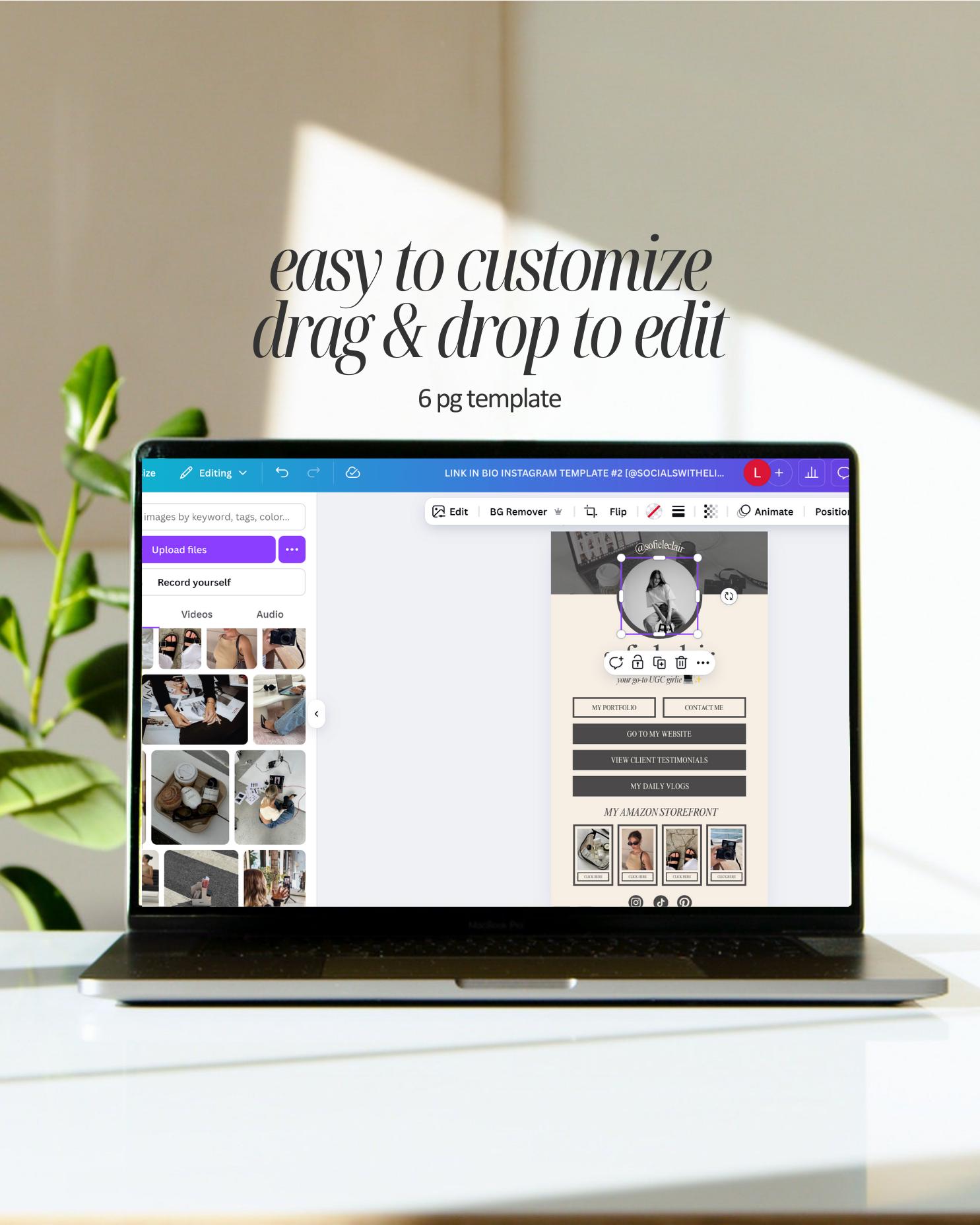 Canva Link in Bio Template Set: Minimalist Instagram Bio Links (digital ...