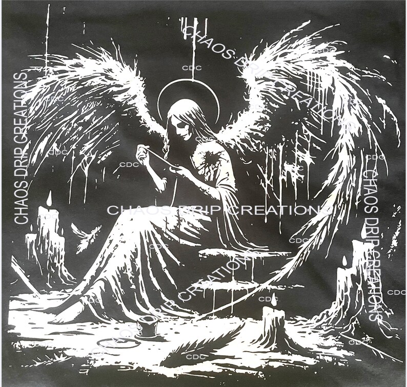 Gothic Tee: Fallen Angel - Etsy