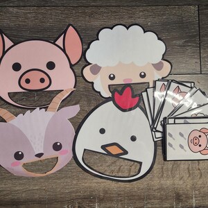 Feed the Farm Animals Sensory Bin Activity, Pre-laminated, Montessori ...