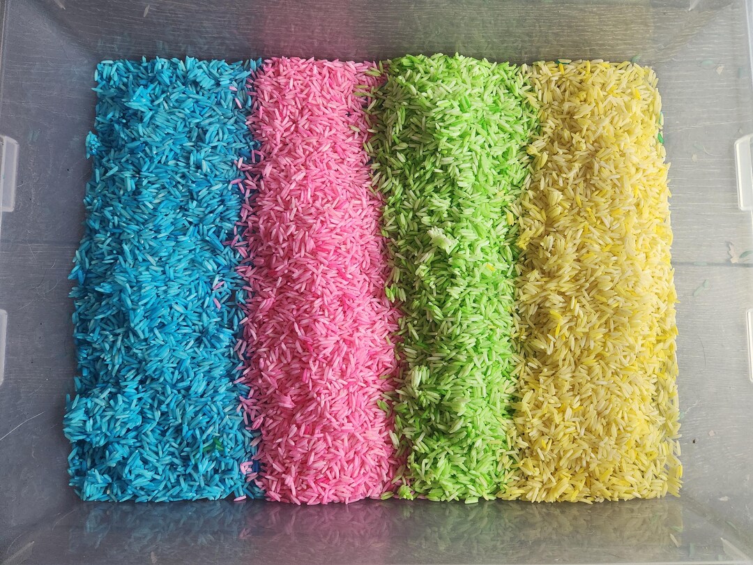 Pastel Sensory Bin Rice Filler - Etsy